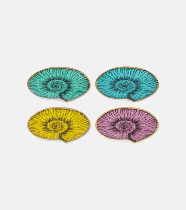 Jonathan Adler Sirena Set Of 4 Porcelain Coasters - Multicoloured