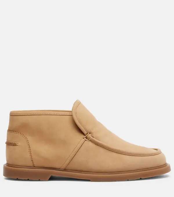 YVES SALOMON Shearling-lined Suede Ankle Boots