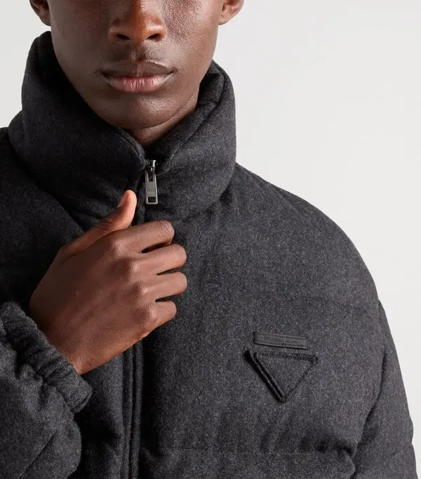 Prada Cashmere Down Puffer Coat