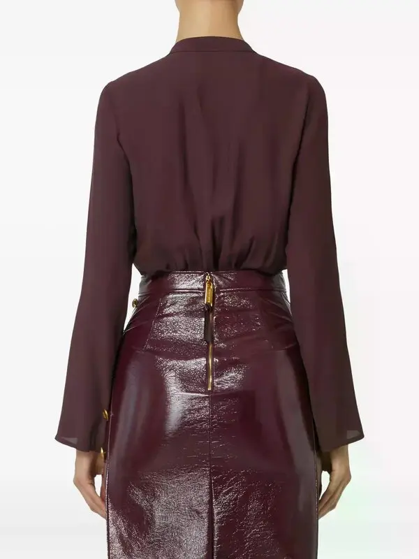 Elisabetta Franchi Georgette Jewel-detail Bodysuit
