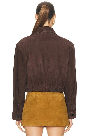 AGOLDE Nahlia Cropped Suede Jacket