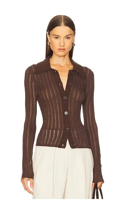 L'academie Olivie Cardigan - Chocolate
