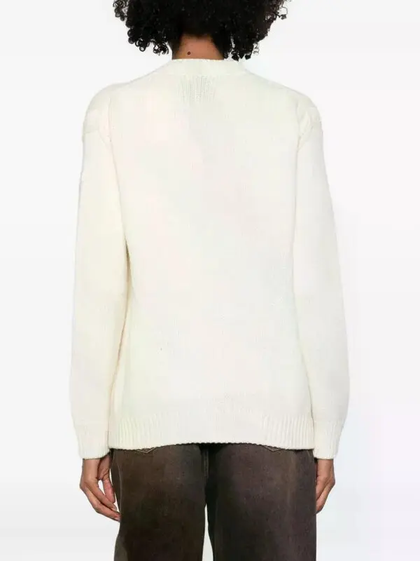 Moncler V-neck Cardigan With Front Button Fastening