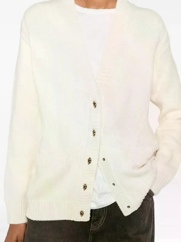 Moncler V-neck Cardigan With Front Button Fastening