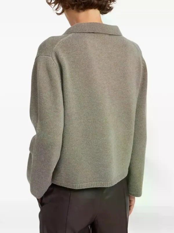 YVES SALOMON Polo Collar Knitwear - Grey