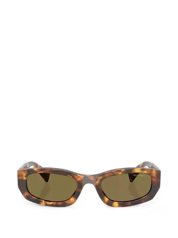 Miu Miu Rectangle-frame Sunglasses - Brown