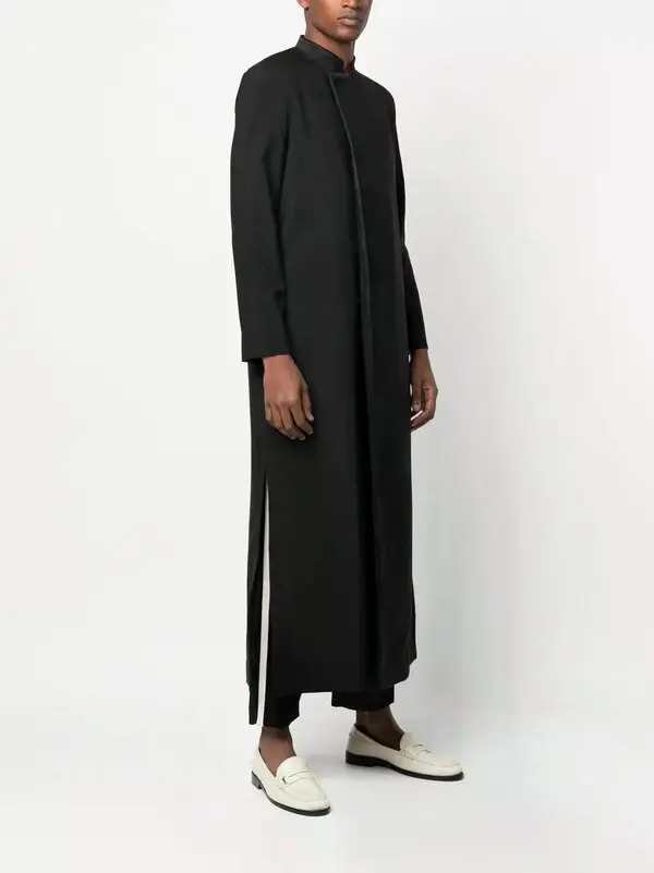 Saint Laurent Stand-up Collar Long Coat