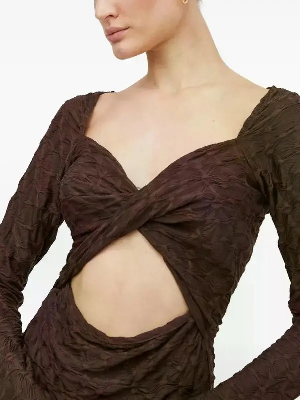 RÉSUMÉ Long-sleeve Twisted Cut-out Top