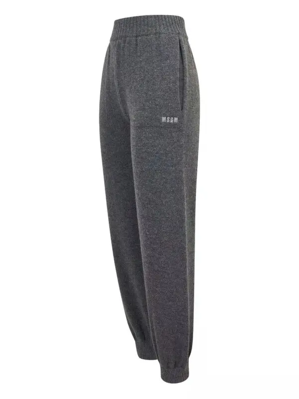 MSGM Elasticated-waist Wool Track Pants
