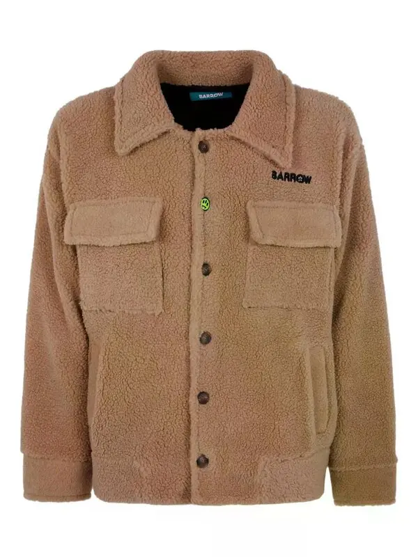 BARROW Button Teddy Jacket - Brown