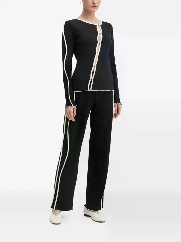 RÉSUMÉ Button-up Cardigan With Contrasting Trim