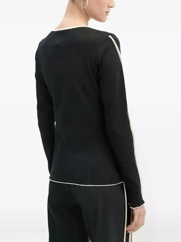 RÉSUMÉ Button-up Cardigan With Contrasting Trim