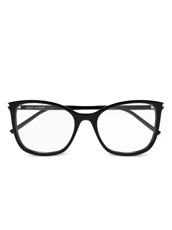 Saint Laurent Geometric Frame Eyeglasses - Black