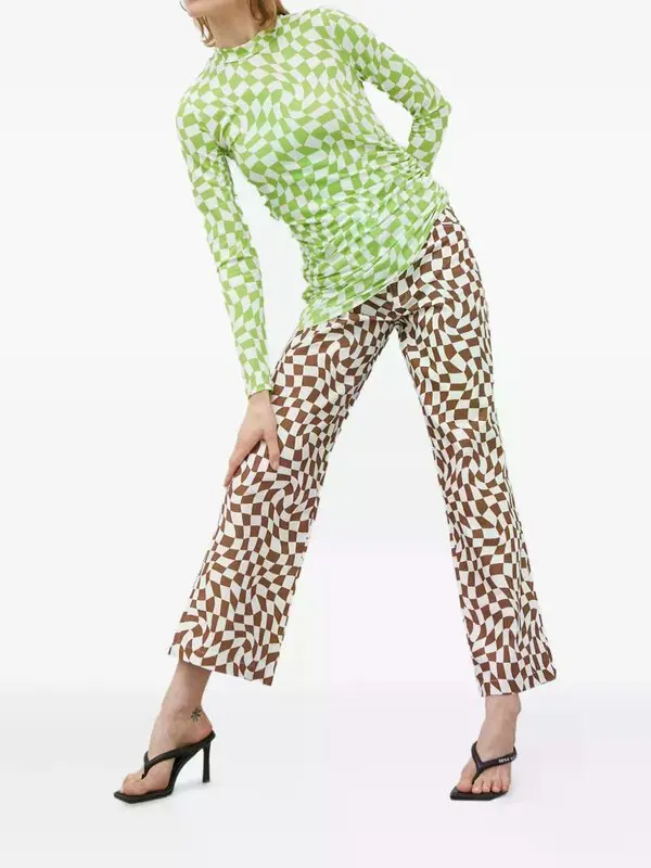 RÉSUMÉ Check Long-sleeved Top