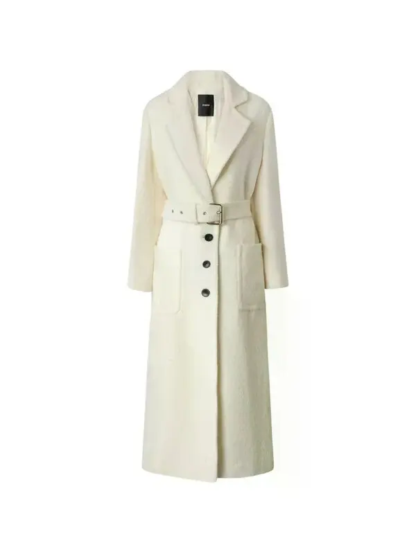 Pinko Single-breasted Belted Coat