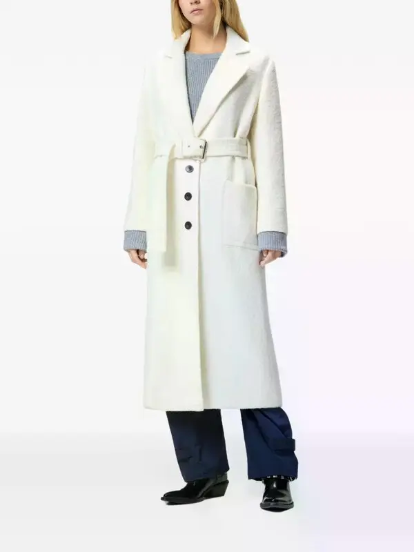 Pinko Single-breasted Belted Coat