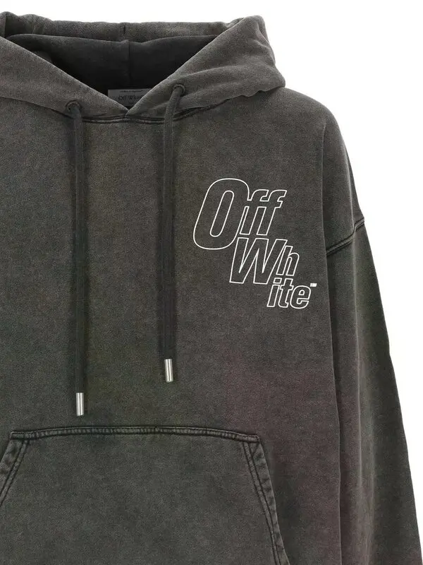 Off-White Logo Detail Drawstring Hoodie