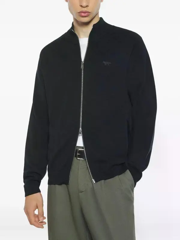 Maison Kitsuné Wool Zip-up Cardigan