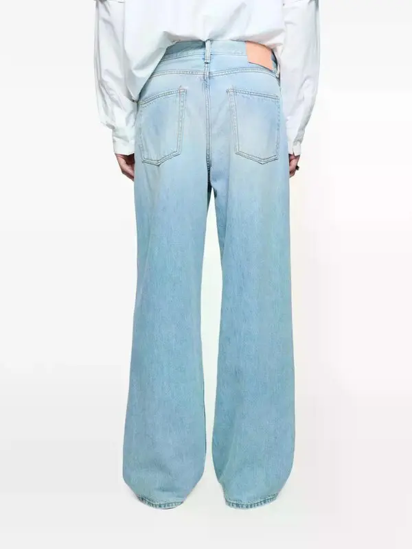 Acne Studios Distressed Logo Patch Jeans