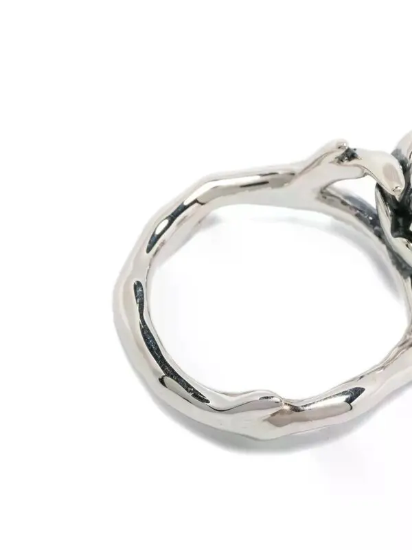 SHAUN LEANE Sterling White Diamond Flower Ring - Silver