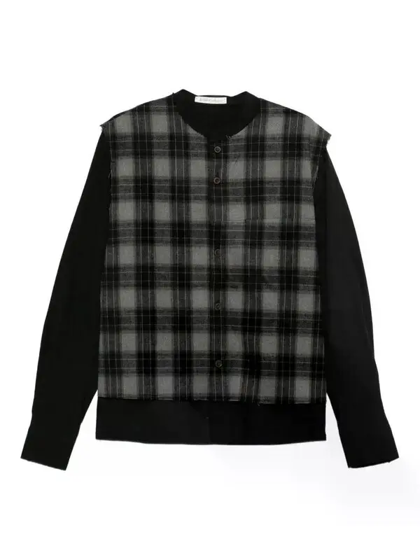 INDIVIDUAL SENTIMENTS Checked Long-sleeved Shirt - Grey