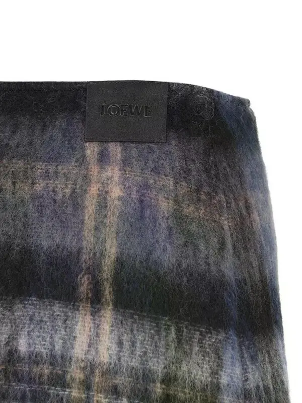 Loewe Plaid Buckle Detailing Skirt - Blue