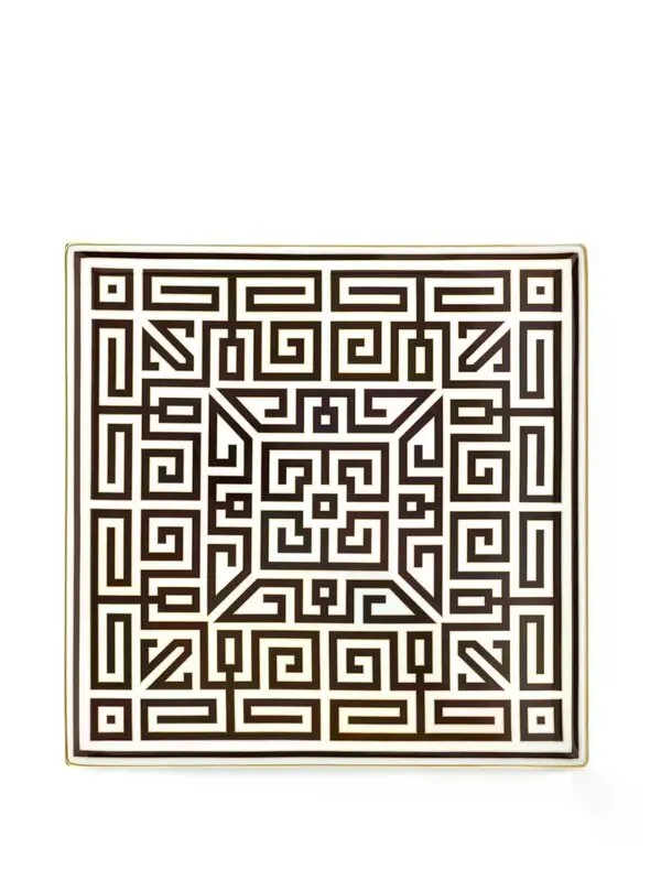 GINORI 1735 Labyrinth-pattern Tray - Neutrals