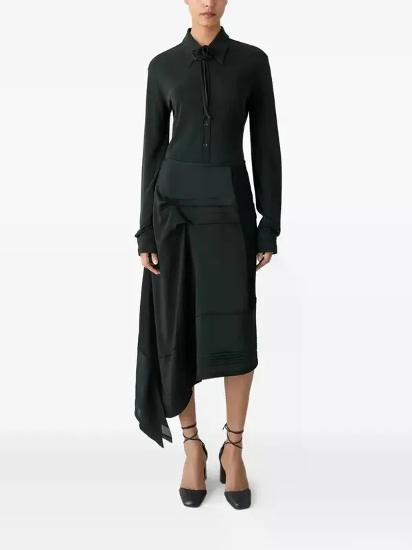 LEMAIRE Pleated Asymmetric Skirt - Grey