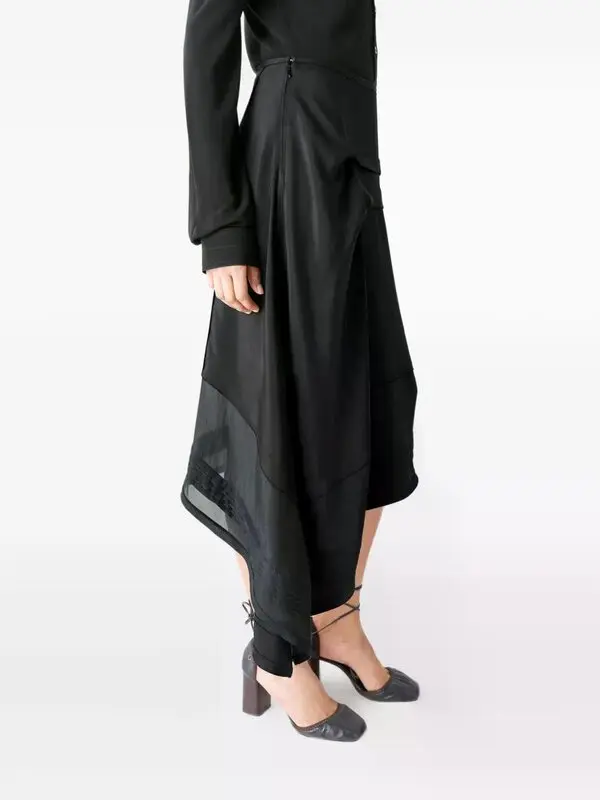 LEMAIRE Pleated Asymmetric Skirt - Grey