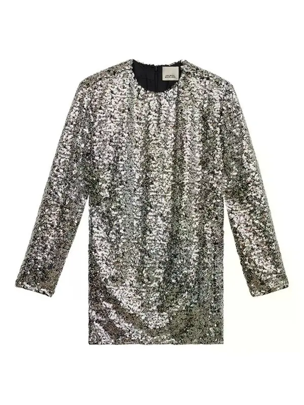 Isabel Marant Étoile Heliane Sequinned Dress - Silver
