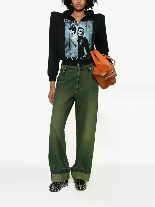 Vetements Graphic-print Full-zip Hoodie