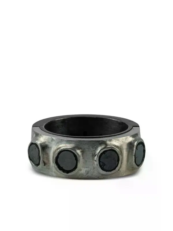 PARTS OF FOUR Sistema Diamond Ring - Black