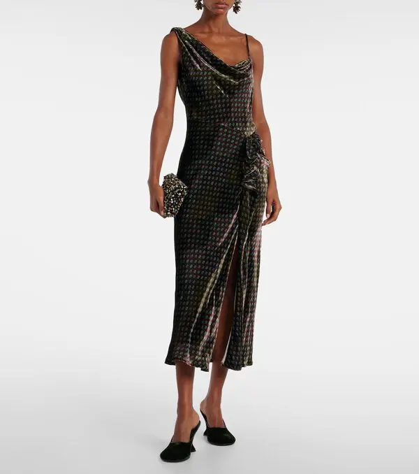 Dries Van Noten Asymmetrical Printed Gown