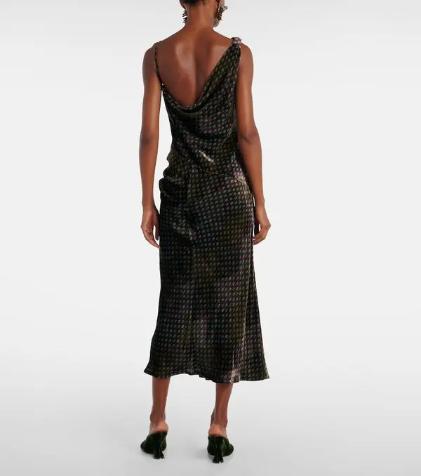 Dries Van Noten Asymmetrical Printed Gown