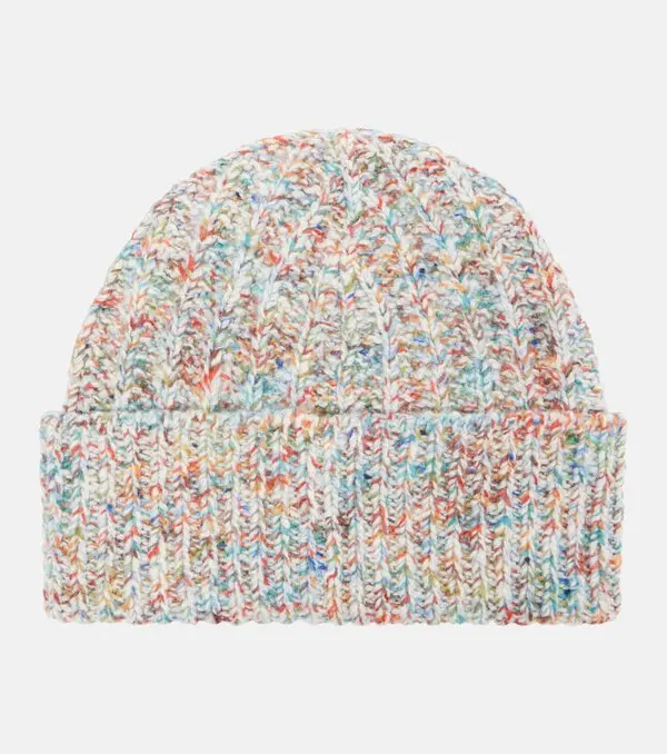 Loewe Logo Beanie In Wool And Cashmere Blend