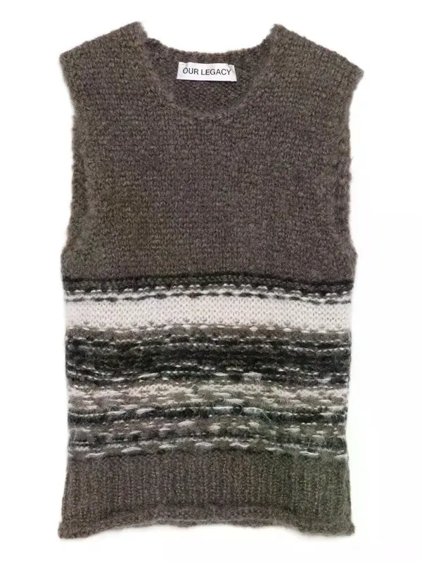 Our Legacy Striped Fair Isle Knit Top - Brown