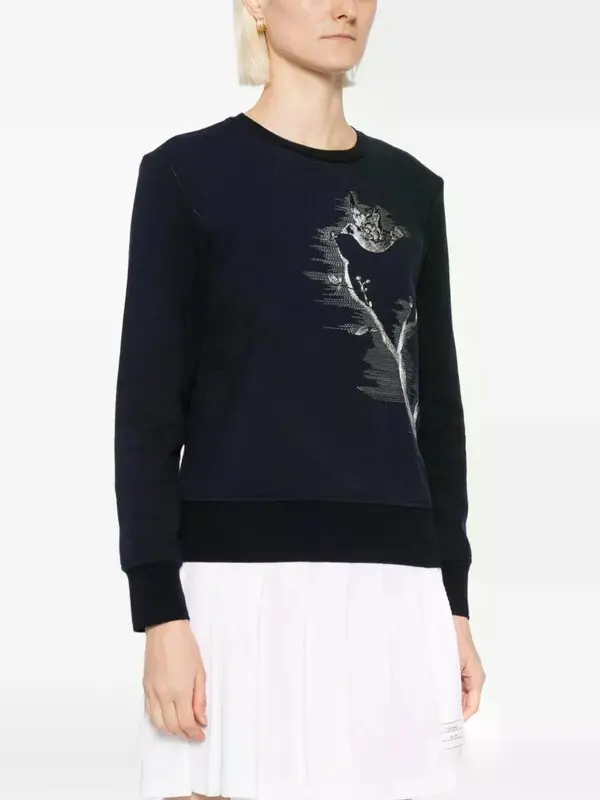 Thom Browne Embroidered Crewneck Sweatshirt