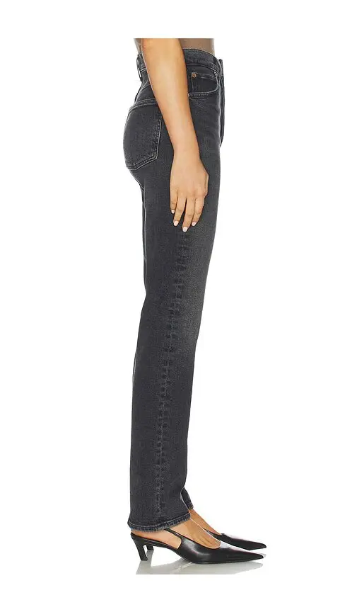 AGOLDE 90s Pinch Waist High Rise Long Straight Jeans - Black