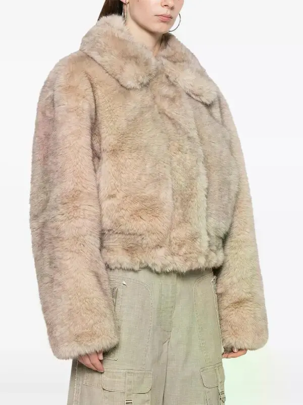 STAND STUDIO Faux-fur Jacket With Zip Fastening