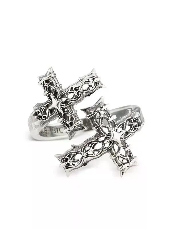 Emanuele Bicocchi Sterling Notre Dame Contrari Ring - Silver