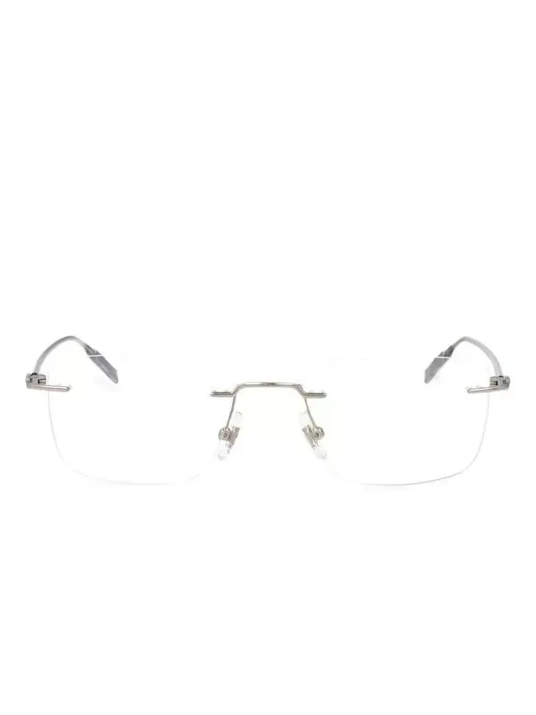 Montblanc Rimless Rectangle Eyeglasses - Silver