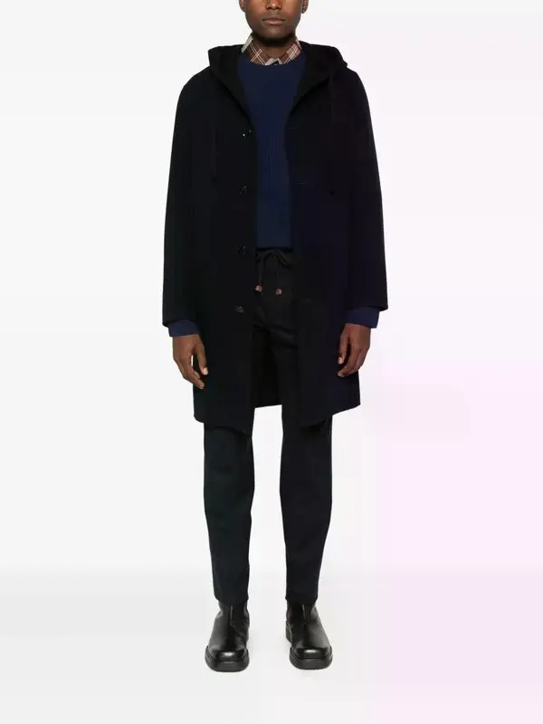 LARDINI Virgin Wool Single-breasted Coat