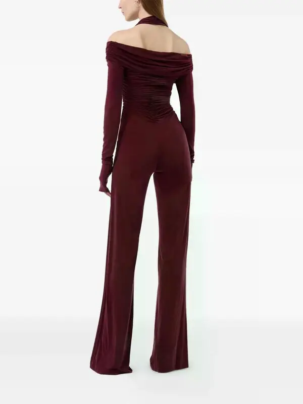 Andamane The Attico Yvonne Draped Halterneck Jumpsuit