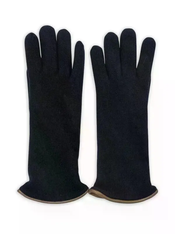 RESTELLI Cashmere Knitted Gloves - Blue