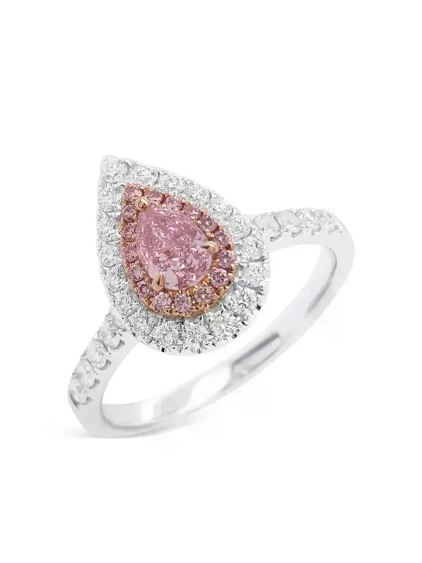 HYT JEWELRY 18k White And Rose Gold Diamond Ring - Silver