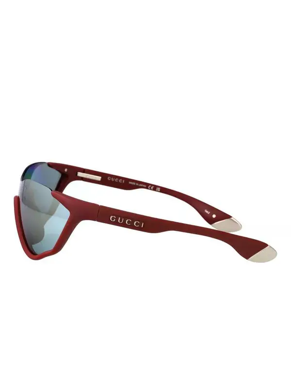 Gucci Mask Shaped Sunglasses With Mirrored Lenses