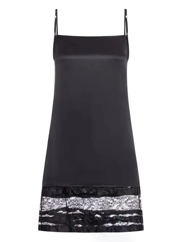 NICCOLO PASQUALETTI Lace-panel Slip Dress - Black