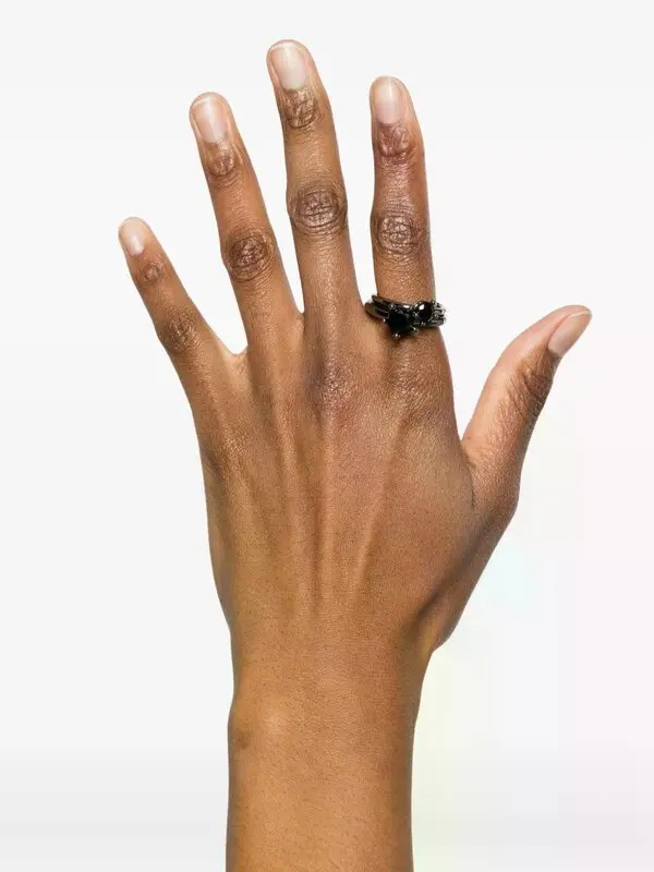 PANCONESI Layered Ring With Stone Embellishment