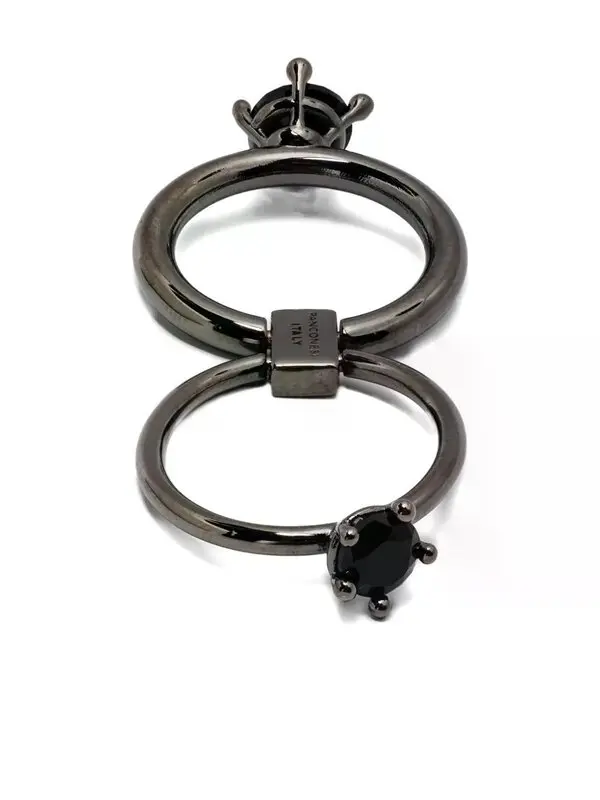 PANCONESI Layered Ring With Stone Embellishment