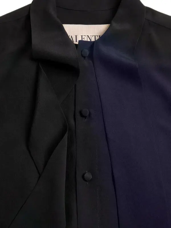 Valentino Garavani Scarf-collar Silk Shirt